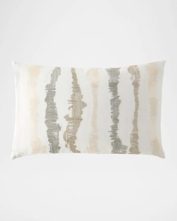 CALLISTO HOME Zazzera Vertical Abstract Lines Lumbar Pillow, 18" X 30