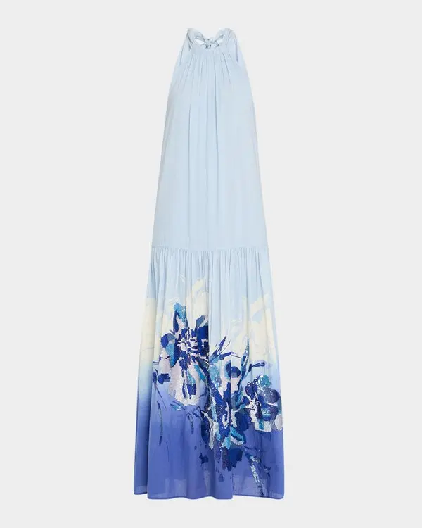Kobi Halperin Daelia Floral-print Halter Maxi Dress