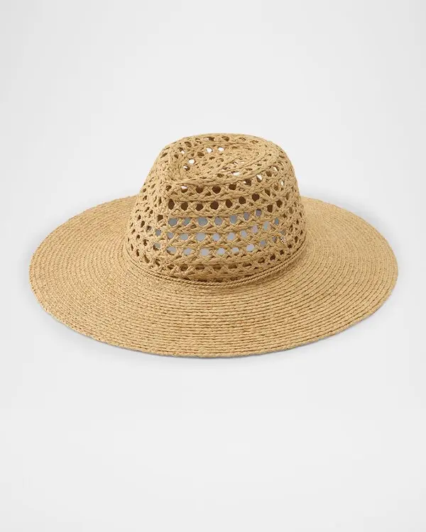 Helen Kaminski Kendra Raffia Lace Fedora - Natural Natural