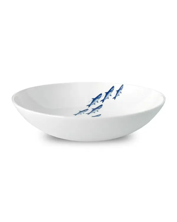 CASKATA School Of Fish Blue Soup Bowls, Set Of 4