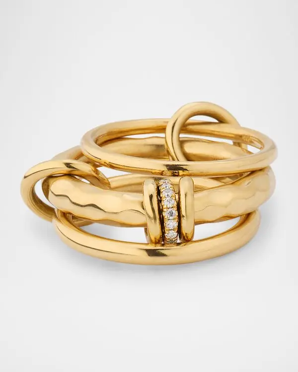 SPINELLI KILCOLLIN 18k Yellow Gold Gemini Vulcan Diamond Ring