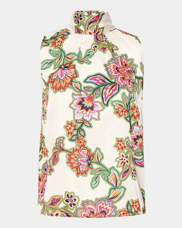 Misa Luka Floral High-neck Top
