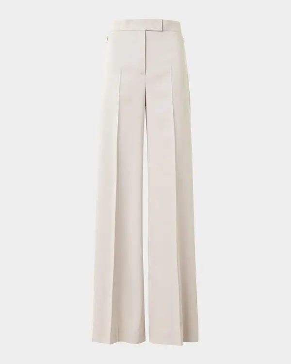 Akris Floretta Twill Wide-leg Pants
