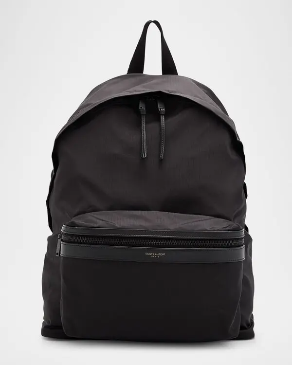 Saint Laurent City Nylon And Leather Backpack