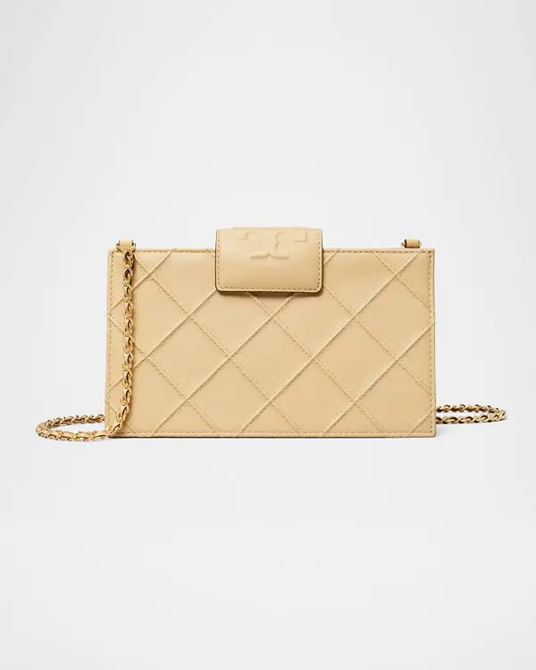 Tory Burch Fleming Mini Chain Wallet - Vanilla Soft Serve