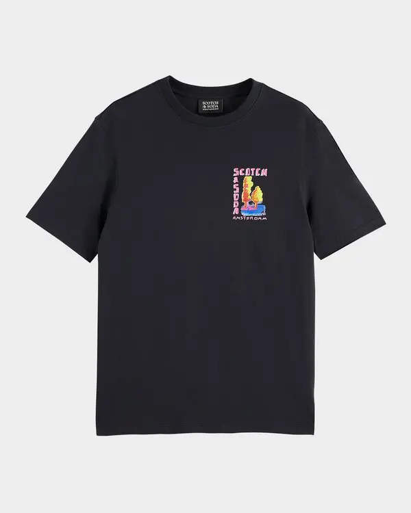 Scotch & Soda Graphic Crewneck T-shirt - Meteorite