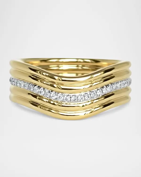 ALMASIKA 18k Berceau Diamond Cinq Ring