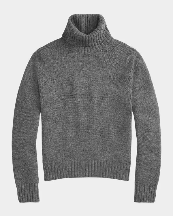 Ralph Lauren Wool Turtleneck Sweater - Battalion Grey Heather