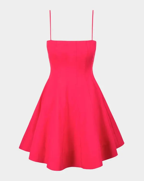 Staud Wylie Mini Dress - Cherry