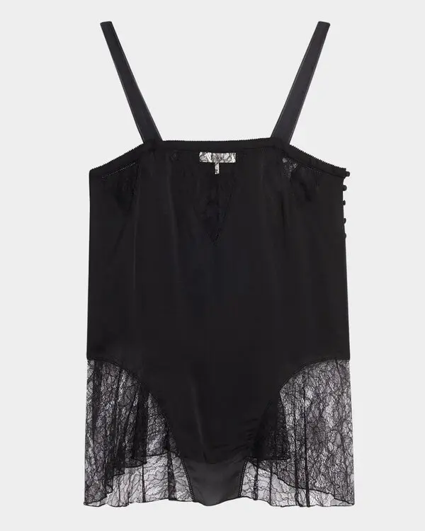 Chloé Lace-inset Silk Cami
