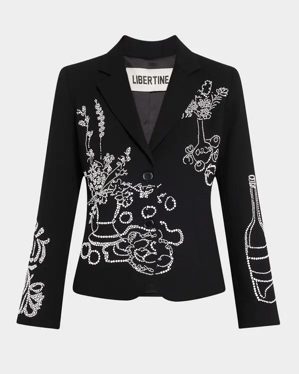 Libertine Still Life Crystal Embellished Short Jacket