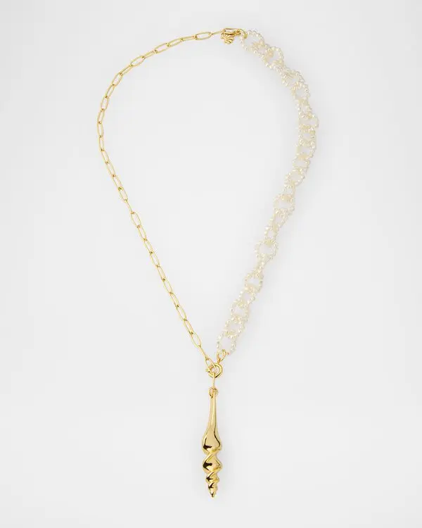 Lele Sadoughi Turritella Lariat Necklace - Gold