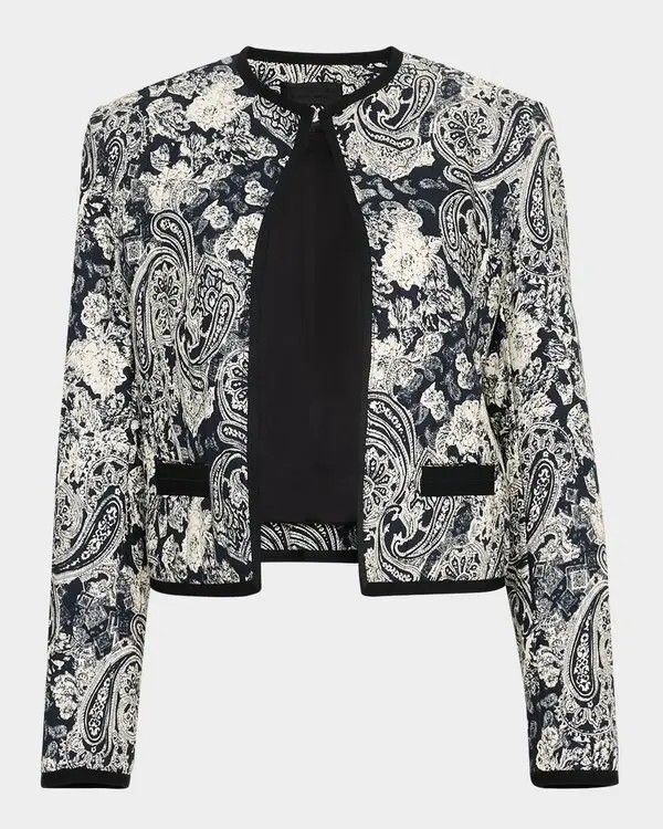 NILI LOTAN Bono Paisley Jacket - Mixed Paisley Print