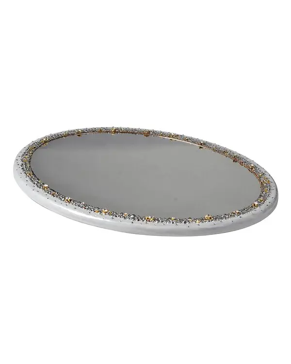 MIKE & ALLY Duchess Oval Mirrored Vanity Tray