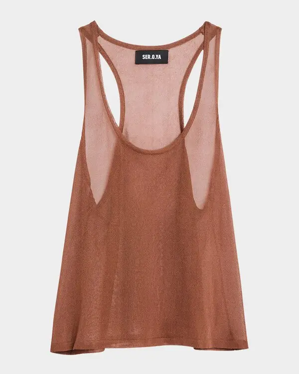 SER.O.YA Arianna Knit Tank Top - Terracotta