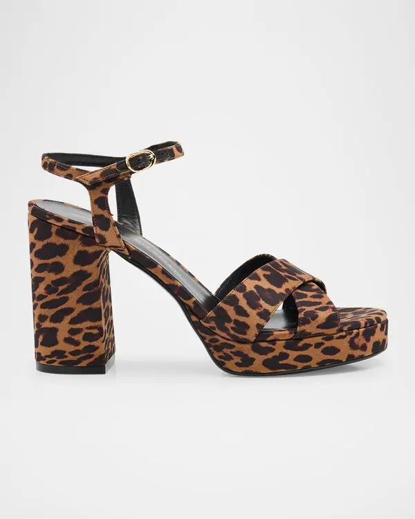 STUART WEITZMAN Dayna Leopard-print Platform Sandals