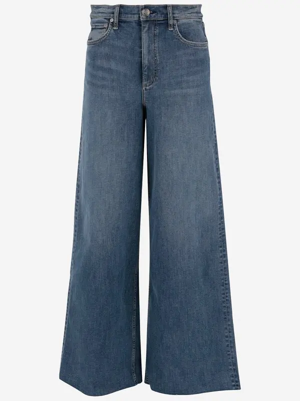 Rag & Bone Stretch Cotton Wide Leg Jeans
