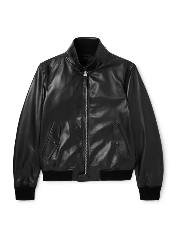 TOM FORD Leather Bomber Jacket