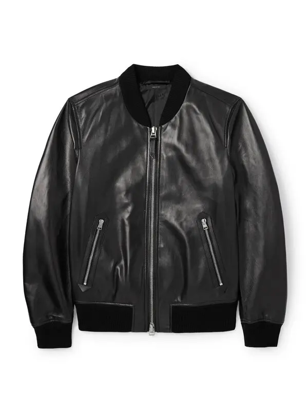 TOM FORD Leather Bomber Jacket