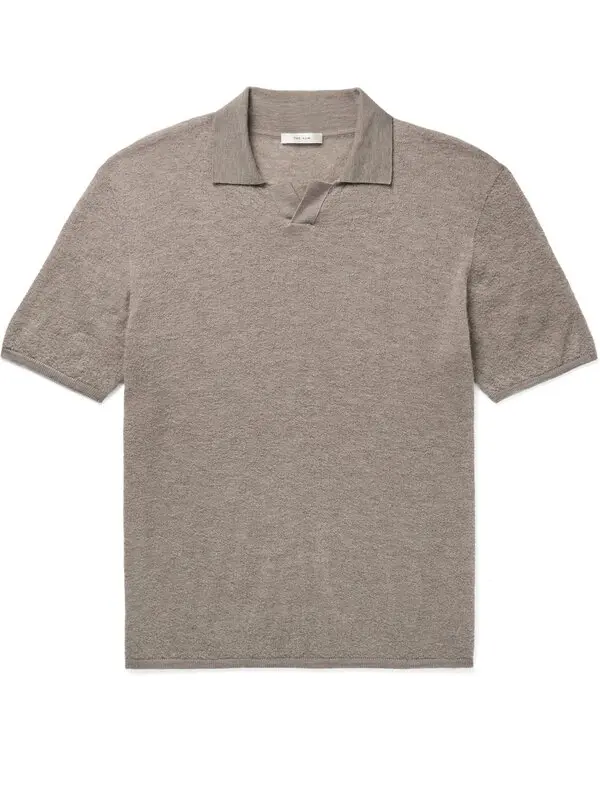 THE ROW Isao Cashmere Polo Shirt - Neutrals