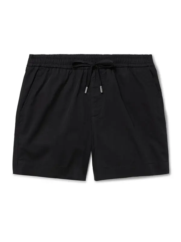 Mr P. Straight-leg Organic Cotton-poplin Drawstring Shorts