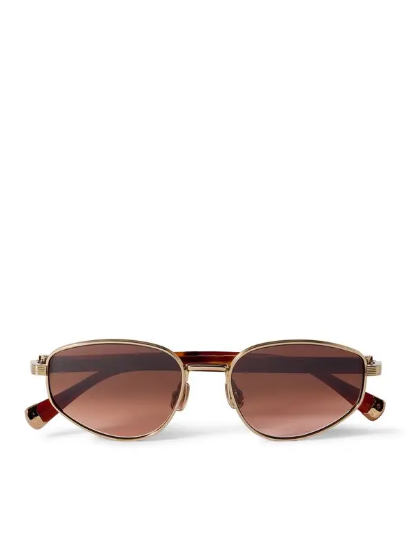 Brunello Cucinelli Round-frame Sunglasses - Tortoiseshell