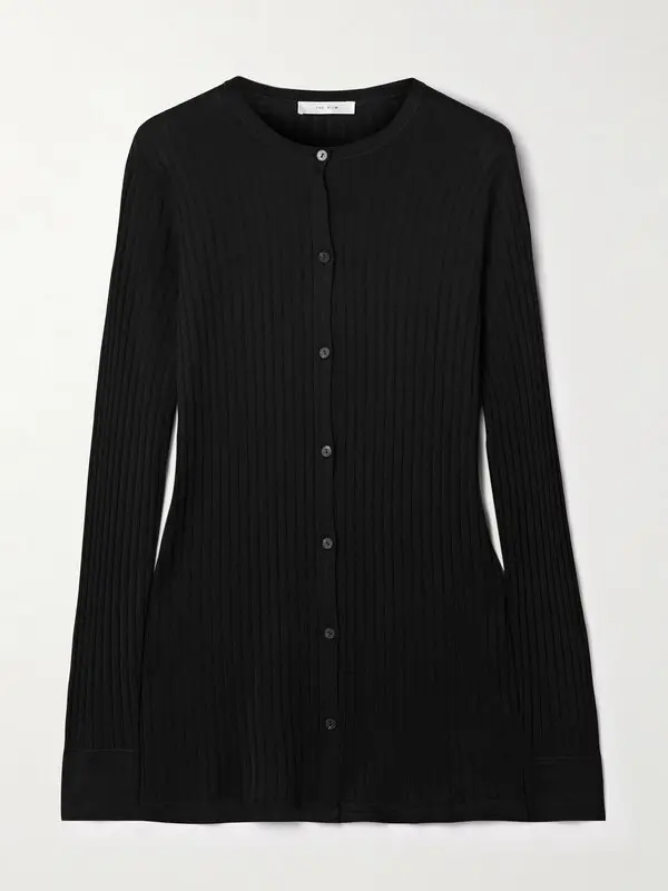 THE ROW Kanya Ribbed-knit Cardigan