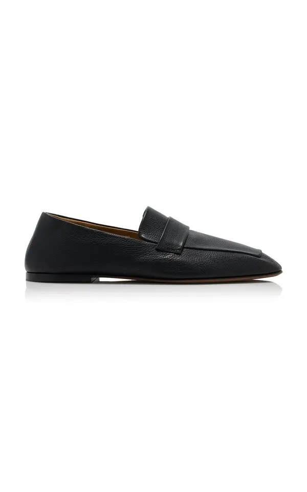 THE ROW Leather Loafers - Black