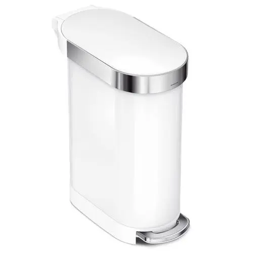 SIMPLEHUMAN 45l Slim Step Can - White