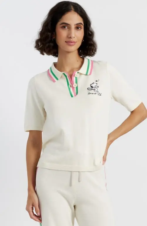 Chinti & Parker Cotton Peanuts Racquet Club Polo - Cream