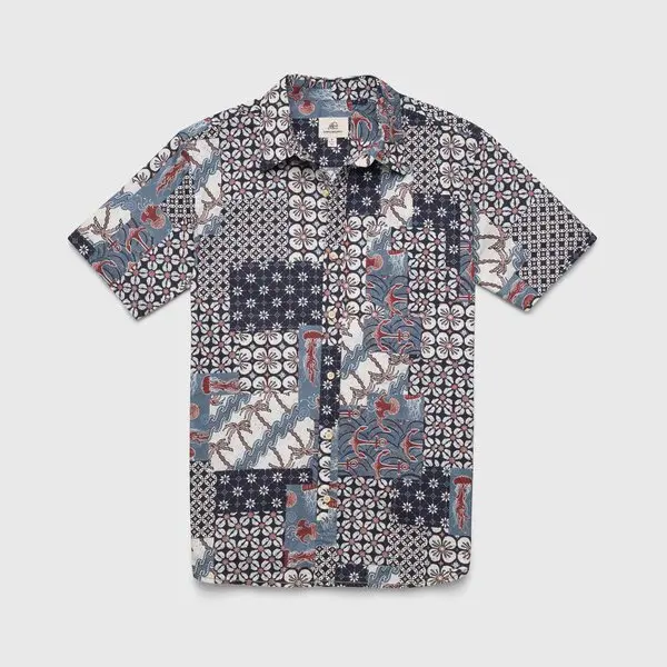 SURFSIDE SUPPLY CO. Joey Patchwork Shirt - Blue