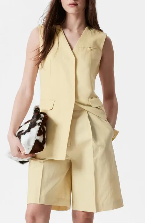 & Other Stories Cotton-blend Bermuda Shorts - Light Yellow