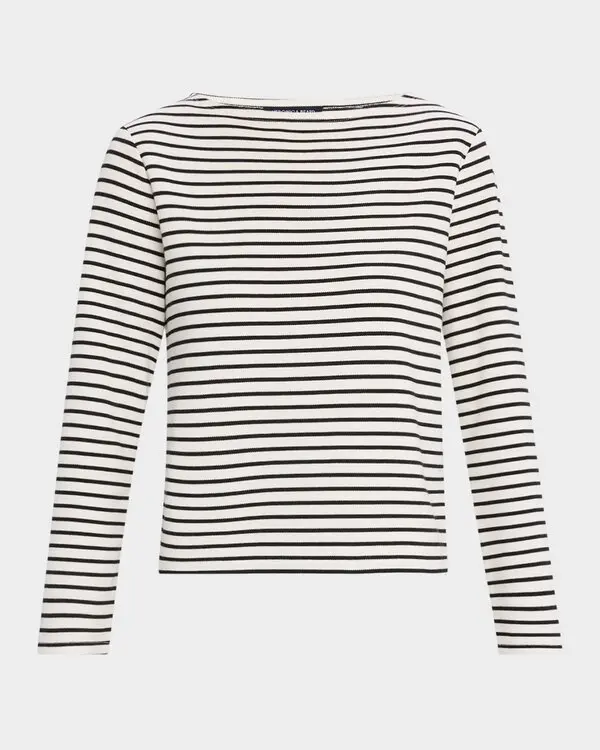 Veronica Beard Hovey Stripe Top - Doveblack