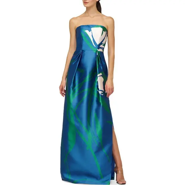 KAY UNGER Marisol Strapless Column Gown