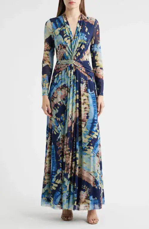 white dress with blue flowers maxi Must Be Love Floral Maxi Dress - Blue and White