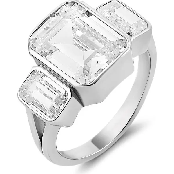 SHYMI Cubic Zirconia Statement Ring - Silver