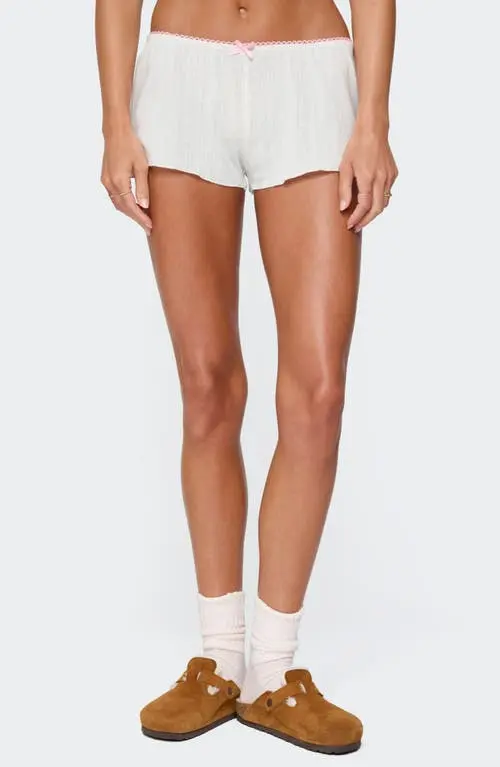 EDIKTED Linny Pointelle Microshorts