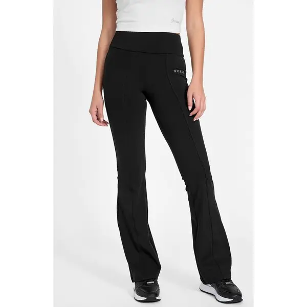 Guess Margot High Waist Flare Leggings - Jet Black