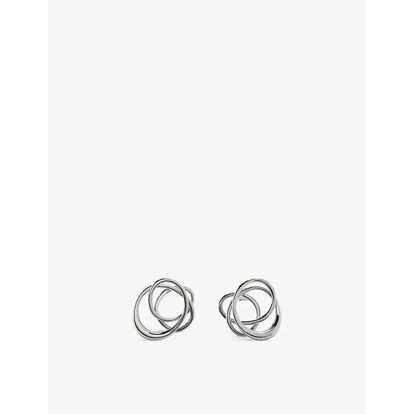 Monica Vinader Nura Wrap Stud Earrings - Silver