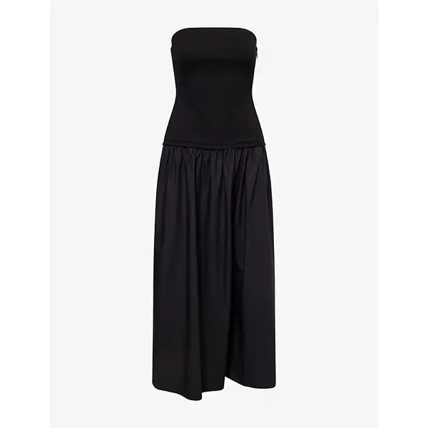 Rag & Bone Irina Bandeau Woven Midi Dress - Black