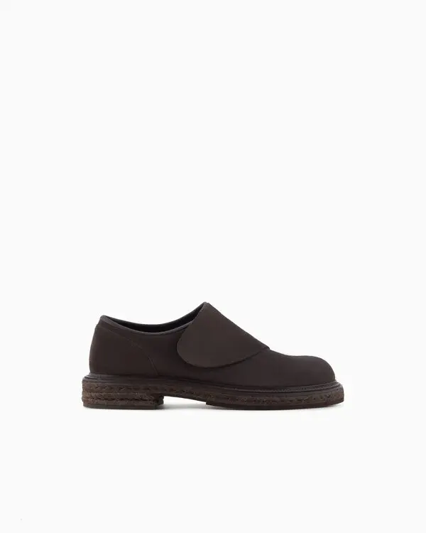 Giorgio Armani Nappa Leather Derby Shoes With Strap Fastener