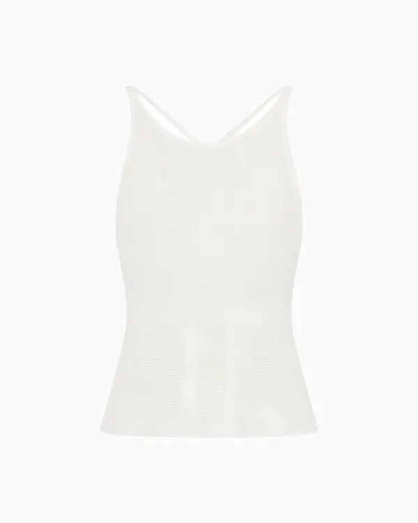 Giorgio Armani Lyocell And Cotton Knit Top