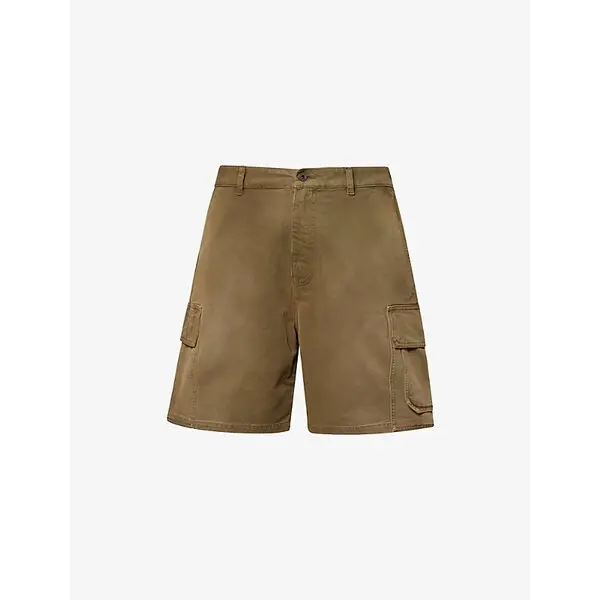 Loewe Cargo Regular-fit Cotton Shorts - Khaki Green