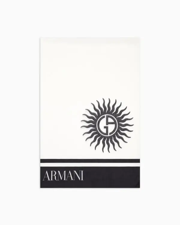 Giorgio Armani Two-tone Printed Cotton Sarong