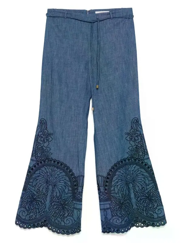 Zimmermann Coco Embroidered Trousers