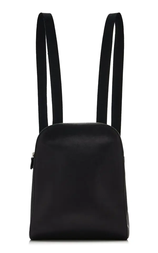THE ROW Harper Leather Backpack - Black
