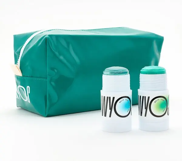 WYOS Cleanse And Moisturize Stick Duo With Travel Bag