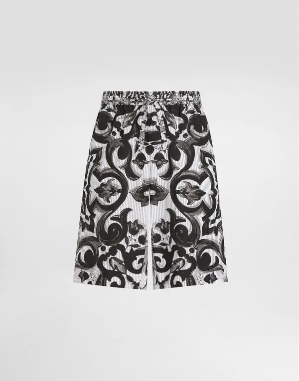 Dolce & Gabbana Majolica-print Poplin Trousers