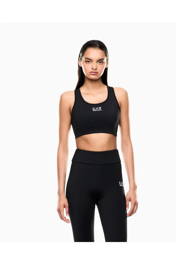 Emporio Armani Dynamic Athlete Sports Bra In Vigor7 Technical Fabric
