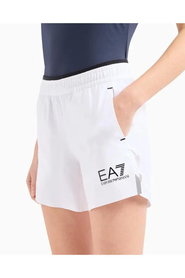 Emporio Armani Tennis Pro Ventus7 Technical Fabric Shorts - White